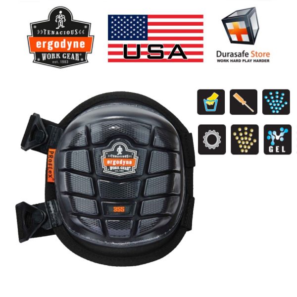 ERGODYNE 355 ProFlex Short Cap Injected Gel Knee Pad One Size ...