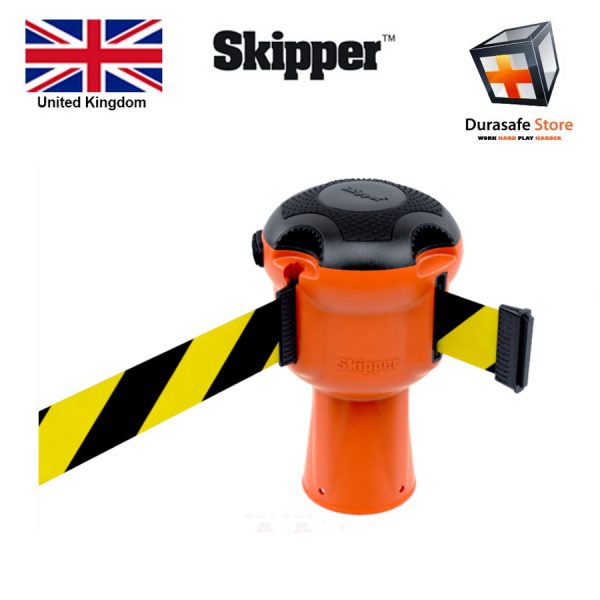 SKIPPER SKIPPER01 Cone Mounted Retractable Barrier System, Black/Yellow ...
