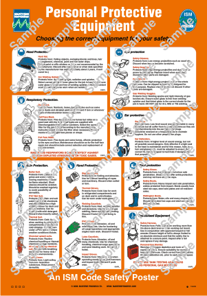 MARITIME PROGRESS - UK 1028WV Safety Poster for Personal Protective ...