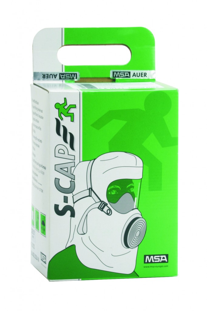 MSA 10064644 S-Cap 15 Minutes Smoke & Gases Escape Hood in Cardboard ...