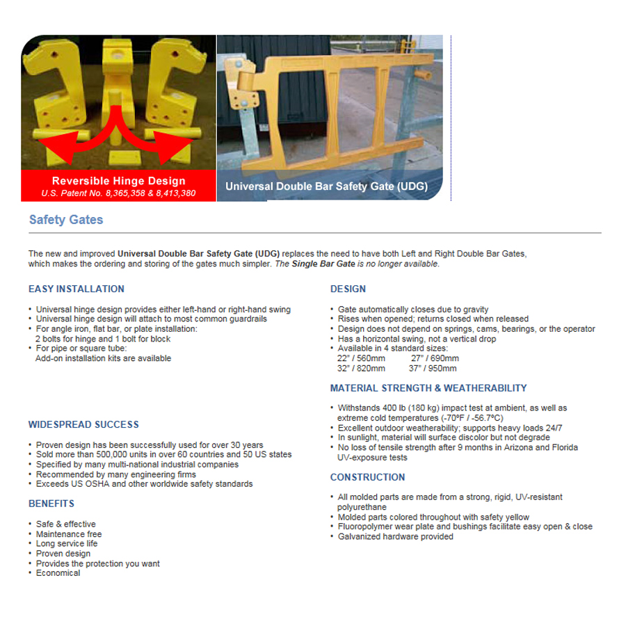 INTREPID (USA) UDG32 Universal Double Bar PU Self-Closing Safety Gates ...