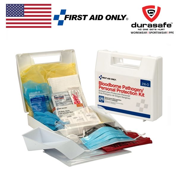 FIRST AID ONLY 216-O Bloodborne Pathogen/Personal Protection Kit, ANSI ...