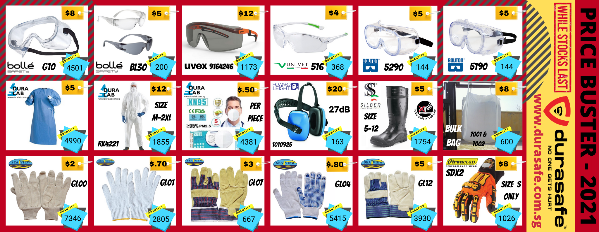 PRICE BUSTER PPE - 2021 - Durasafe Shop