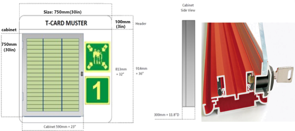 T CARDS DIRECT Muster T-Card System with Assembly Point Signs lockable ...